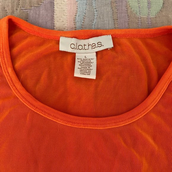 Tops | Great Deep Orange Color Flowy Stretchy Material | Poshmark